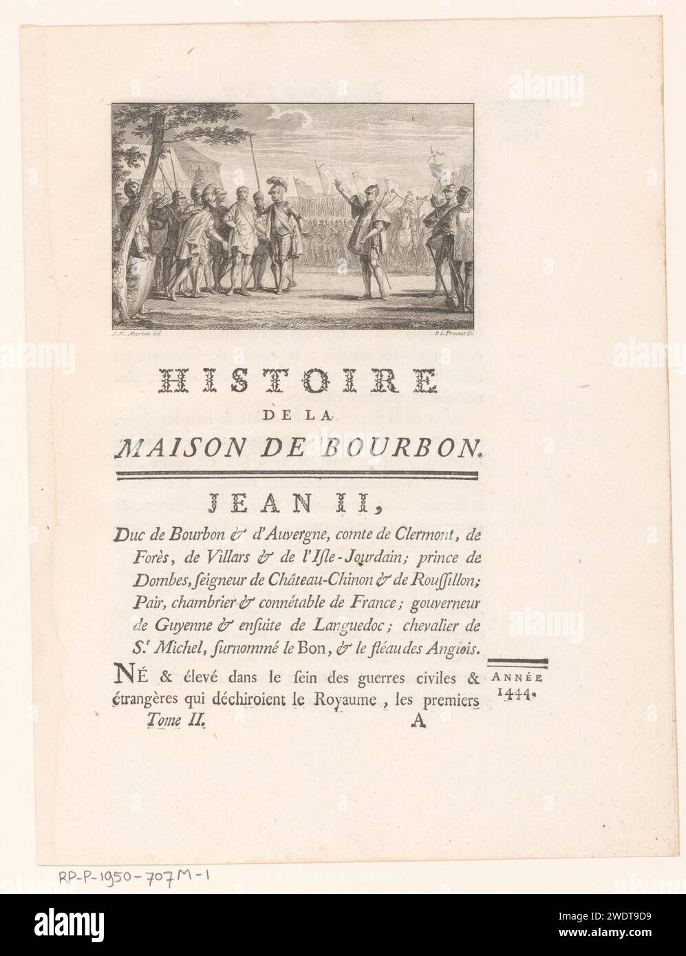 Jan II van Bourbon during the siege of Metz, Benoit Louis Prevost ...