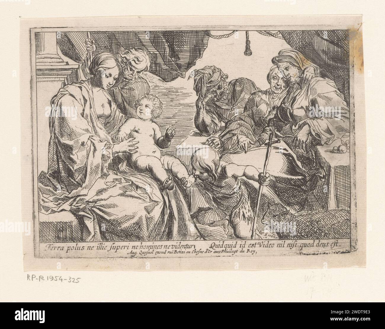 Holy Family with Johannes, Anna and Joachim, Pierre Brebiette, 1608 ...