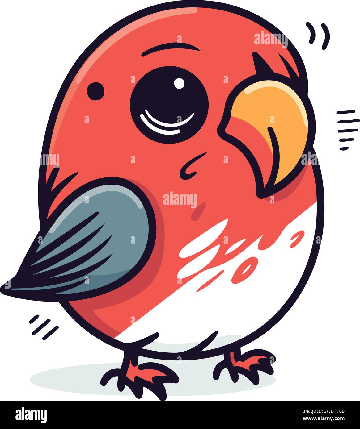 Red bird vector hi-res stock photography and images - Alamy
