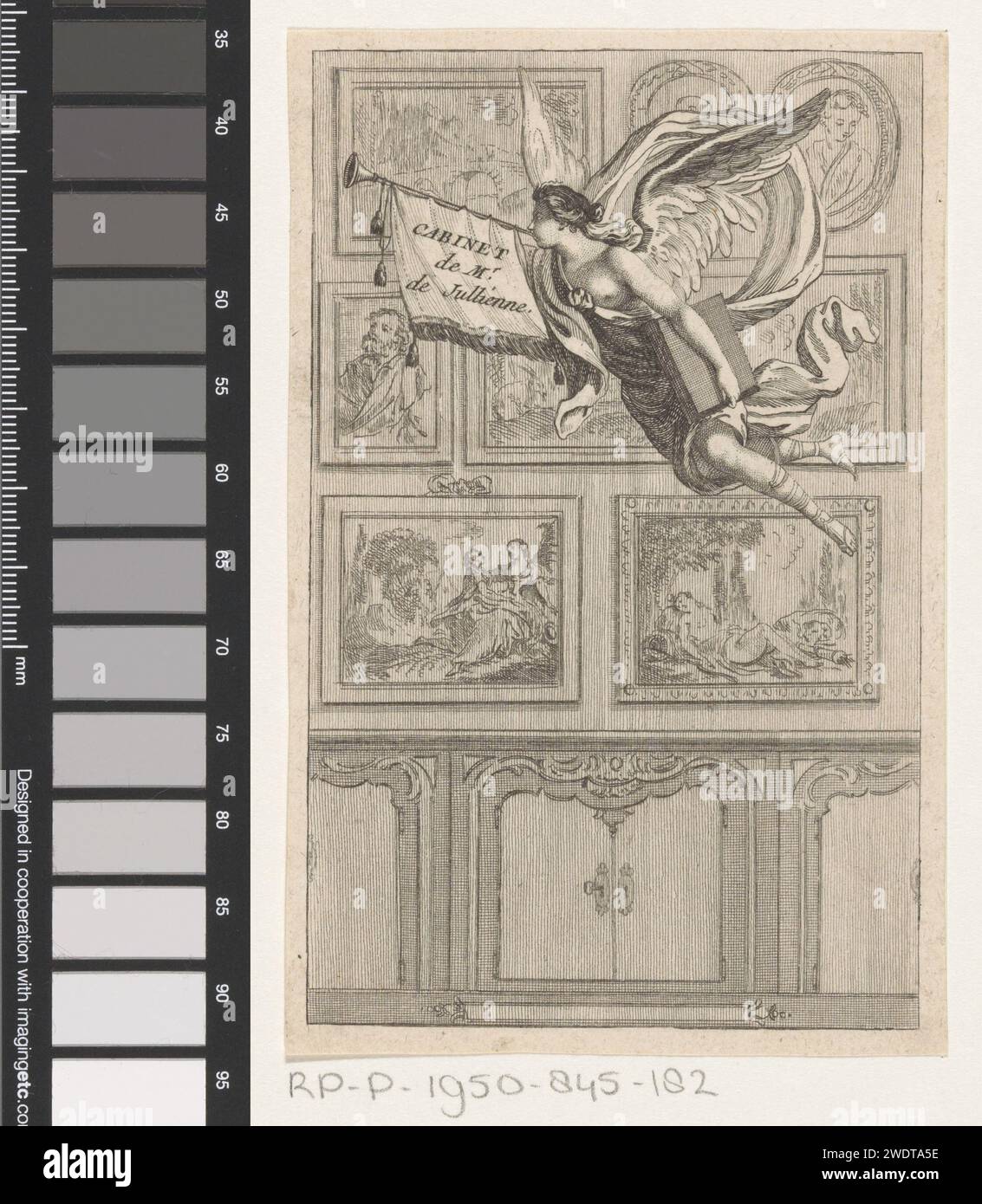 Angel in Art Gallery, Anonymous, 1700 - 1800 print An angel with a book ...