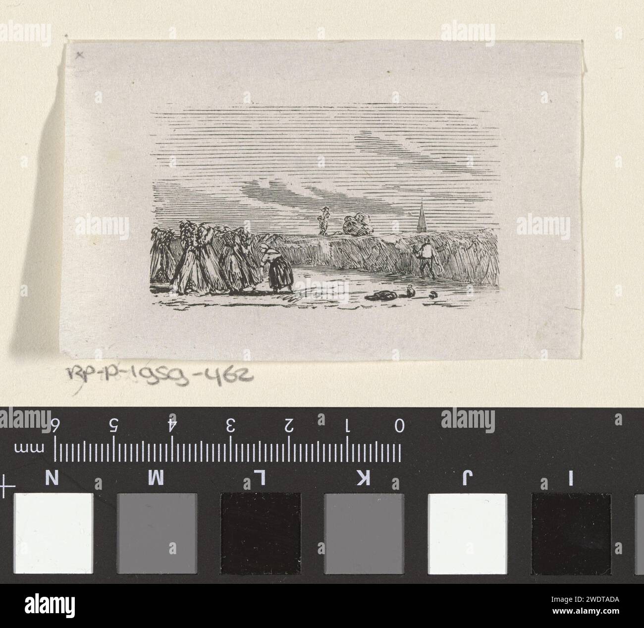 Two mowers working on the land, Isaac Weissenbruch, 1836 - 1912 print ...