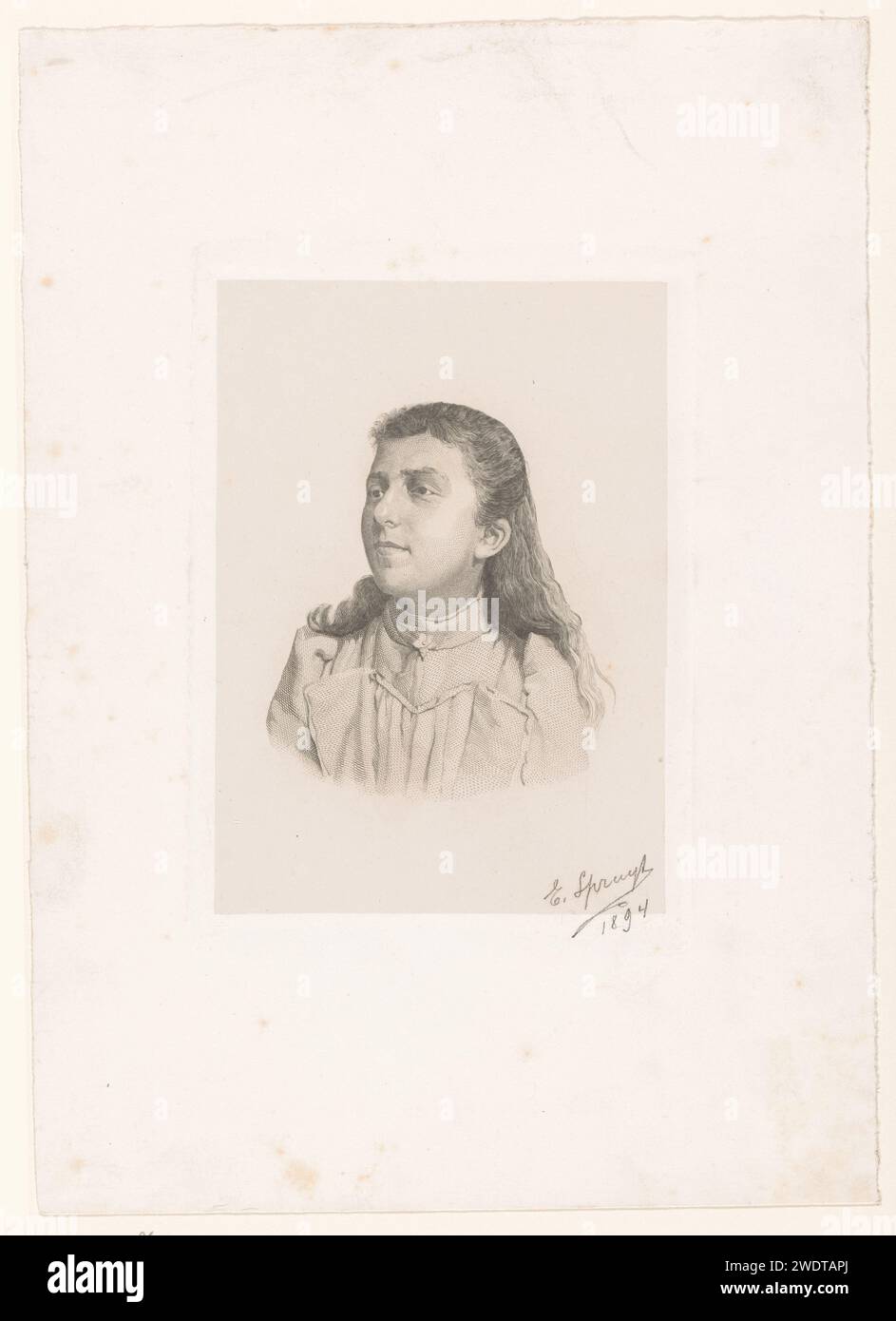 Portrait of an unknown young woman, possibly the sister of Emile Spruyt ...