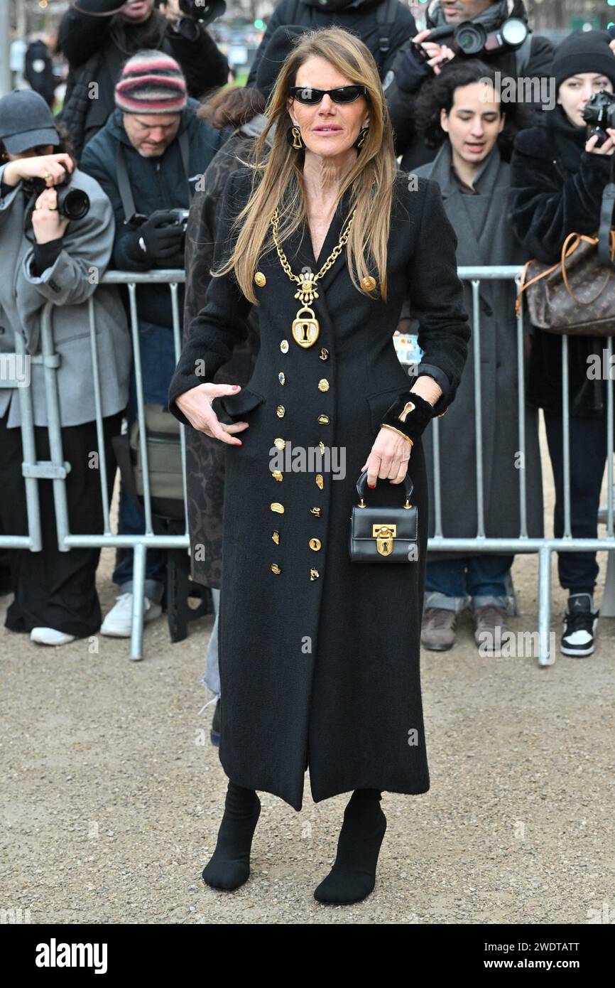 Paris, France. 22nd Jan, 2024. Anna Dello Russo arriving at ...
