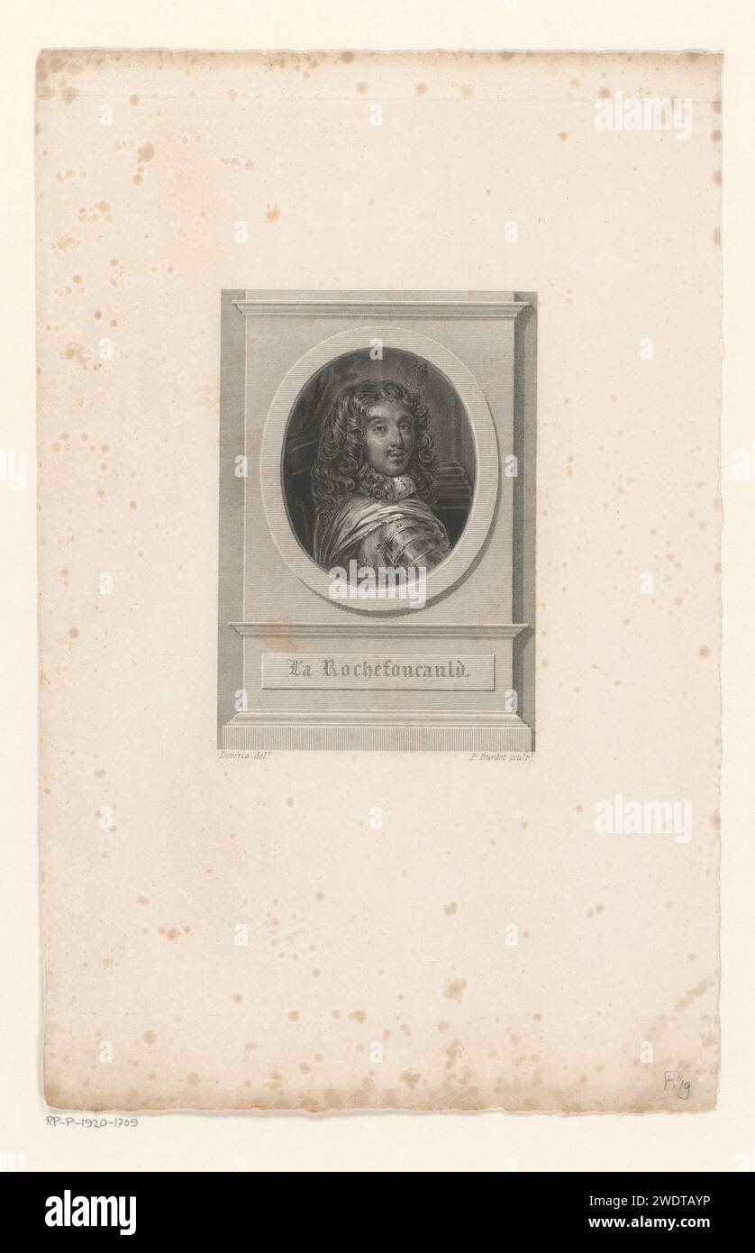Portret van François de la Rochefoucauld, Augustin Burdet, After ...