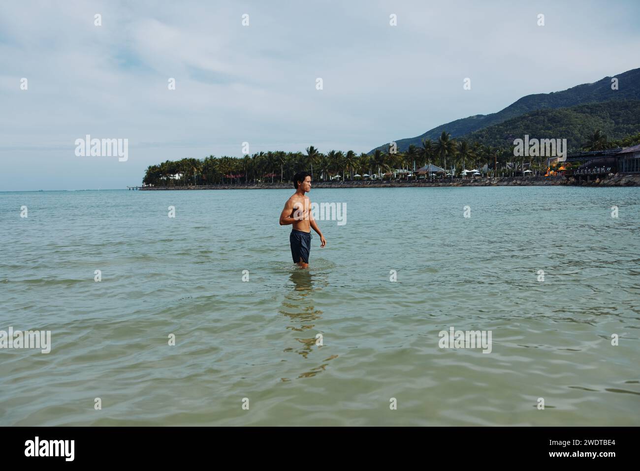 Swim Man in Tropical Waters: A Blissful Vacation Experience Surrounded ...