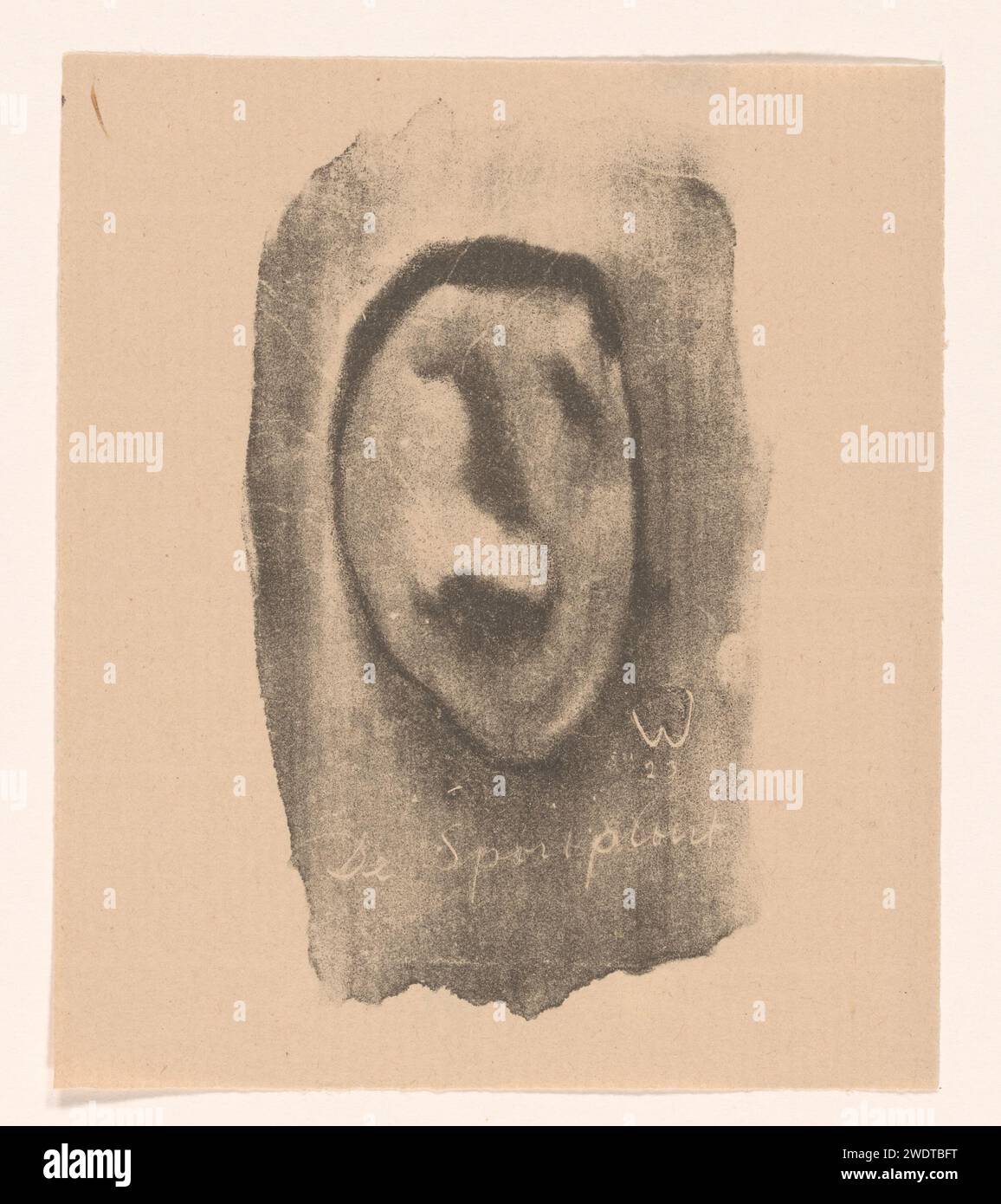 The Sports Team, Erich Wichmann, 1923 print Abstracted face. paper ...