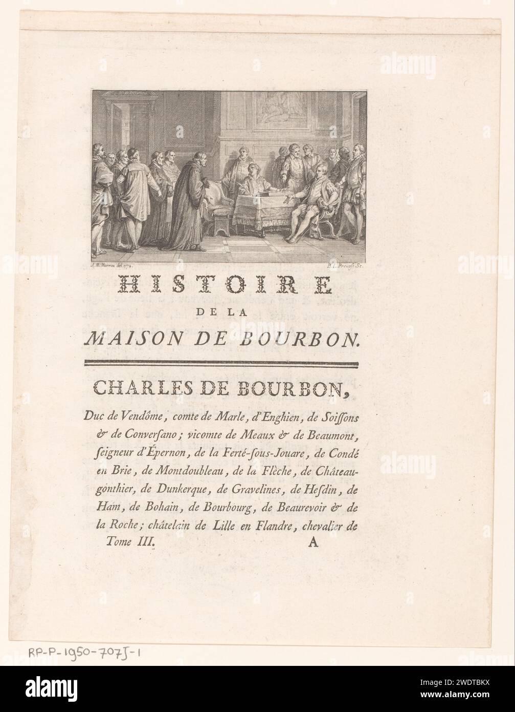 Interior with group nobles, including Karel de Bourbon-Vendôme, Benoit ...