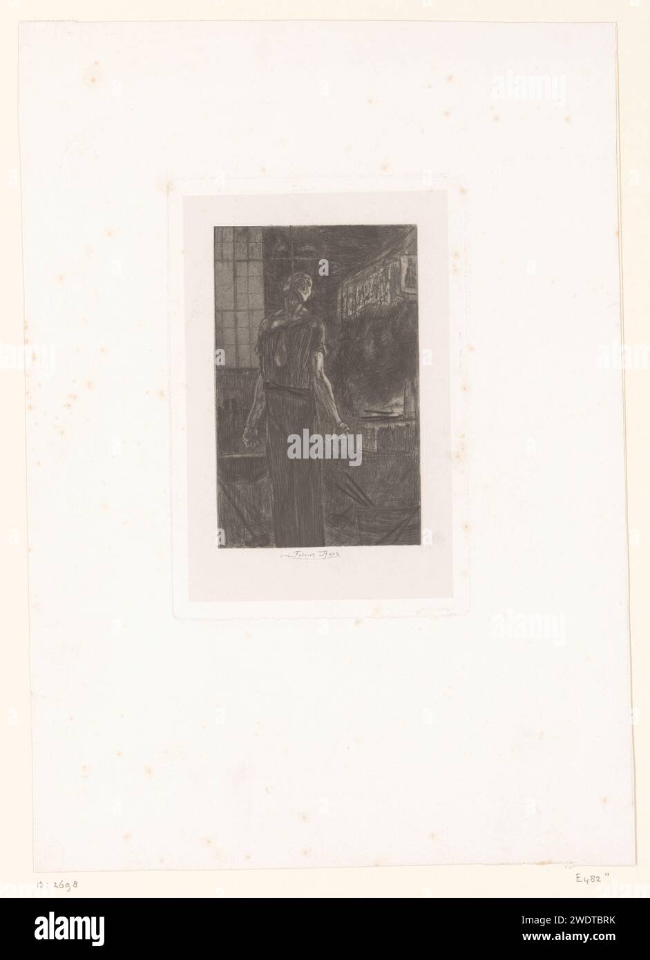 Hangene in De Smidse, Félicien Rops, 1880 photomechanical print ...