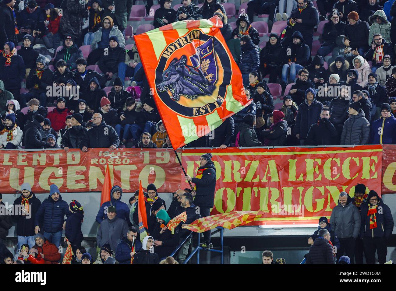 Supporters Lecce during the Serie A football match between Lecce and ...