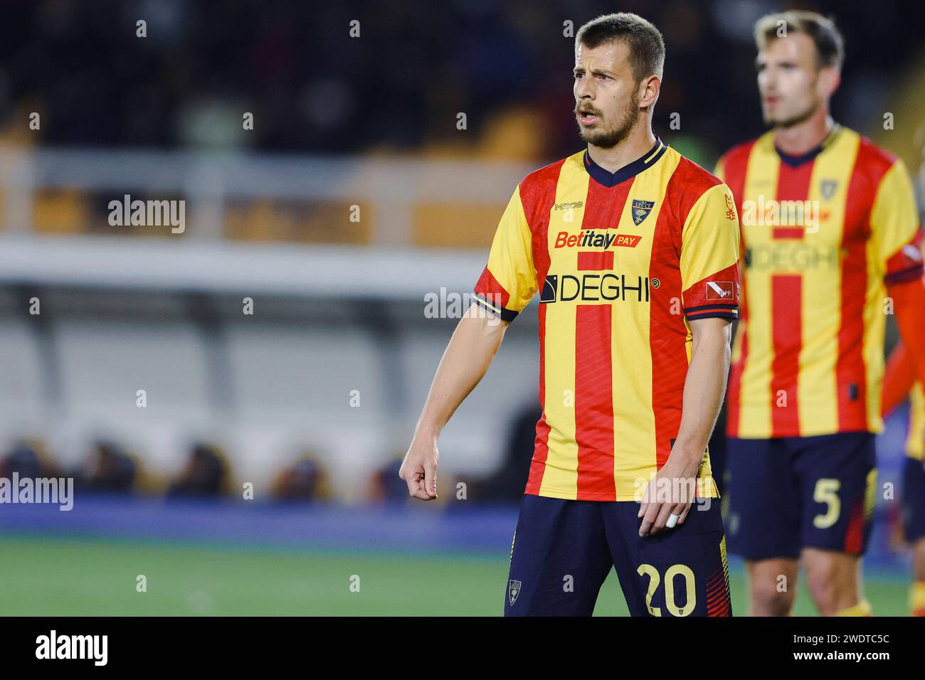Lecce’s Albanian midfielder Ylber Ramadani looks during the Serie A ...