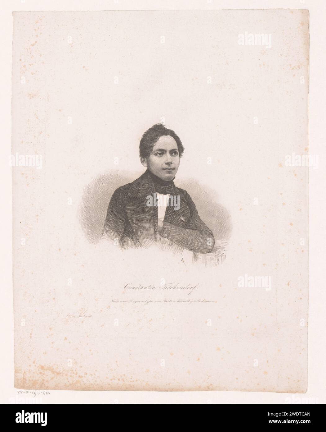 Portrait van Constantin Tischendorf, August Weger, 1849 - 1892 print Leipzig paper steel ...