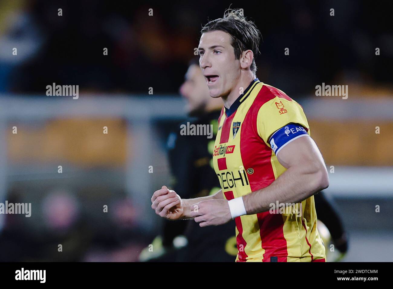 Lecce's Italian defender Federico Baschirotto looks during the Serie A ...