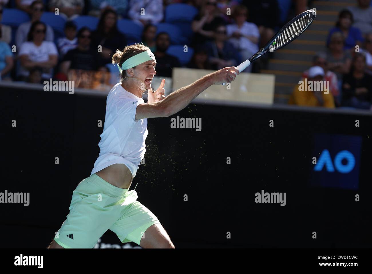 Melbourne, Australia. 22nd Jan, 2024. Alexander Zverev (GER) Cameron ...
