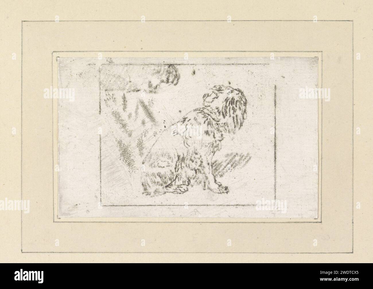 Seated dog, Cornelis Brouwer, Cornelis Ploos van Amstel, After Frans ...