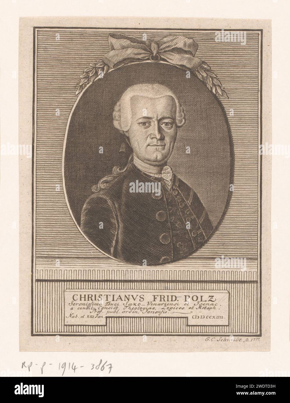 Portrait van Christian Friedrich Polz, Georg Christoph Schmidt, 1777 ...