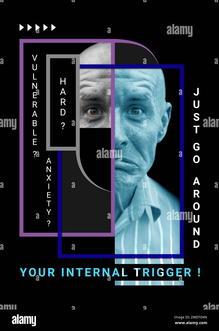 Poster affirmation psychology. Social poster Stock Photo - Alamy