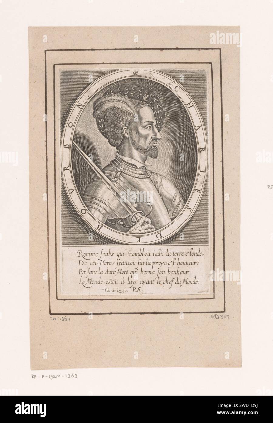 Portrait of Charles III, Duke of Bourbon, Thomas de Leu, 1576 - 1614 ...