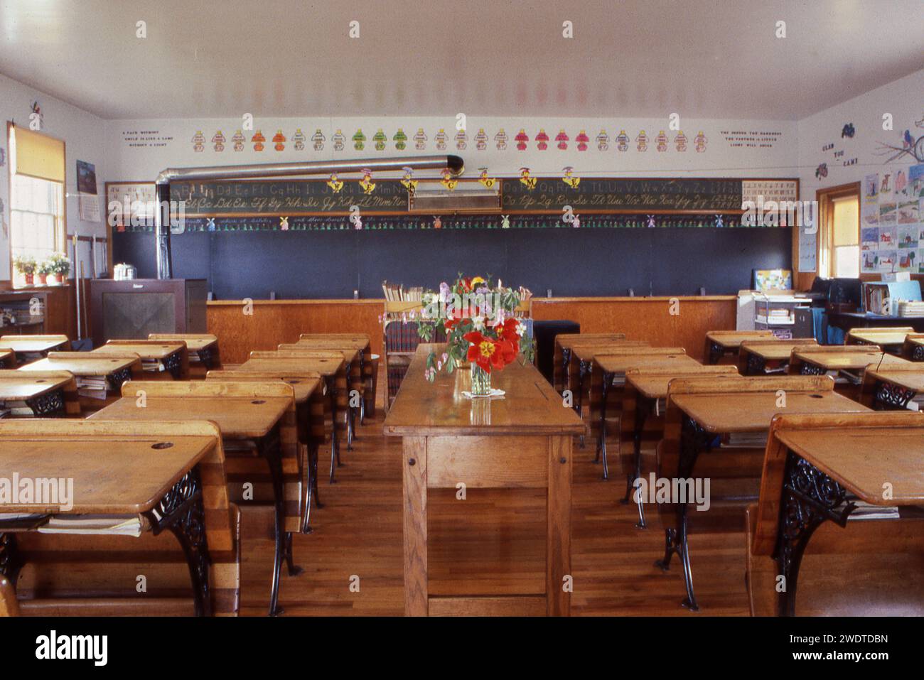 The inside of a large classroom in Amish Country in Lancaster ...