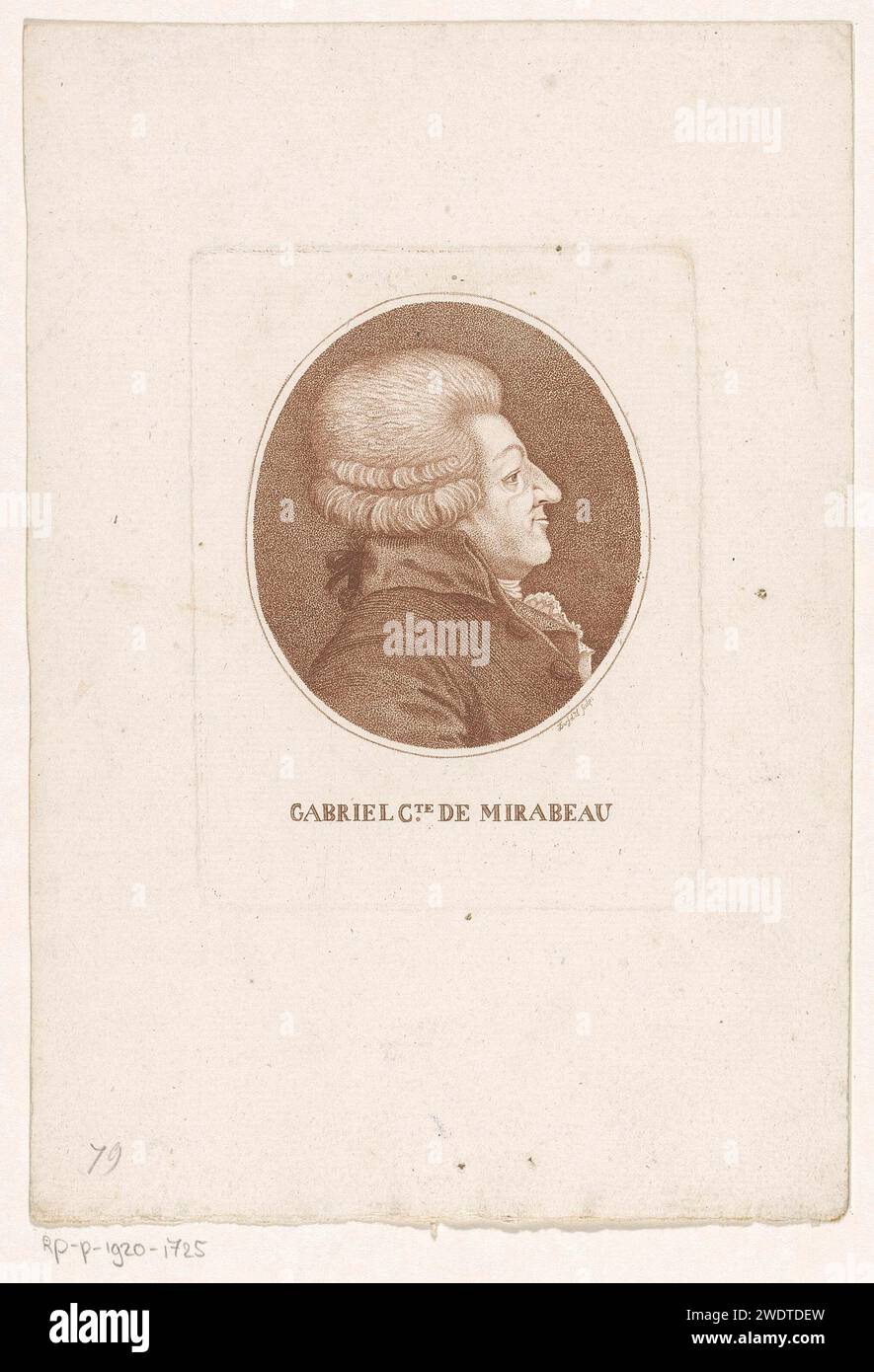 Portret van Gabriel de Riqueti Marquis de Mirabeau, Friedrich Dürfeldt ...