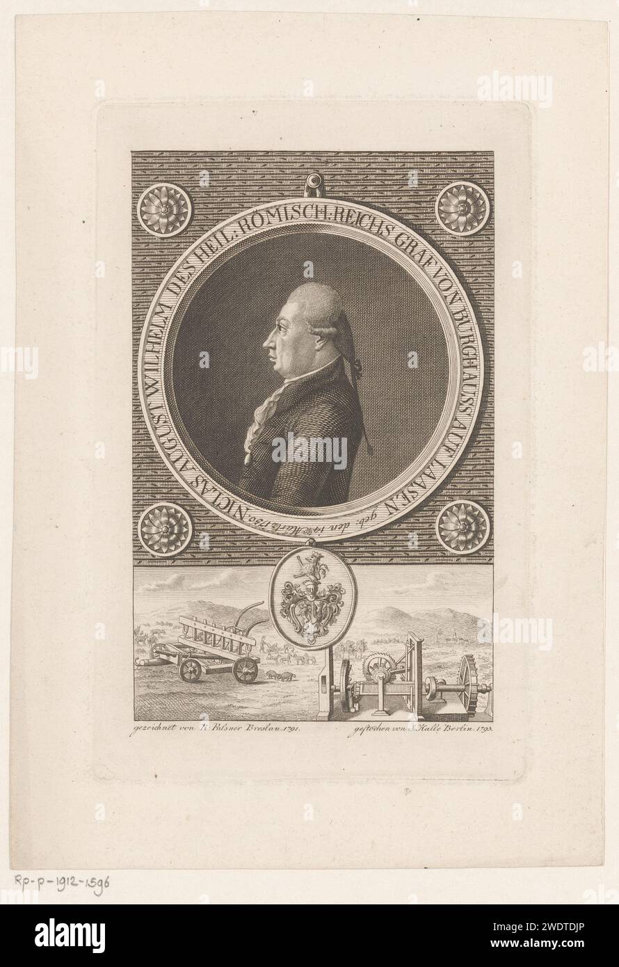 PortraT van Niklas August Wilhelm von Burghaus, J.S.L. Halle, After R ...