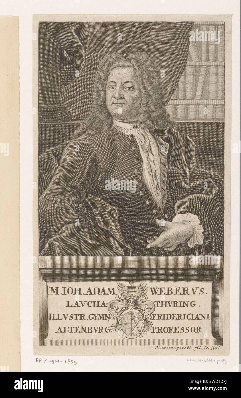 Portrait of Johann Abraham Weber, Johann Martin Bernigeroth, 1723 ...