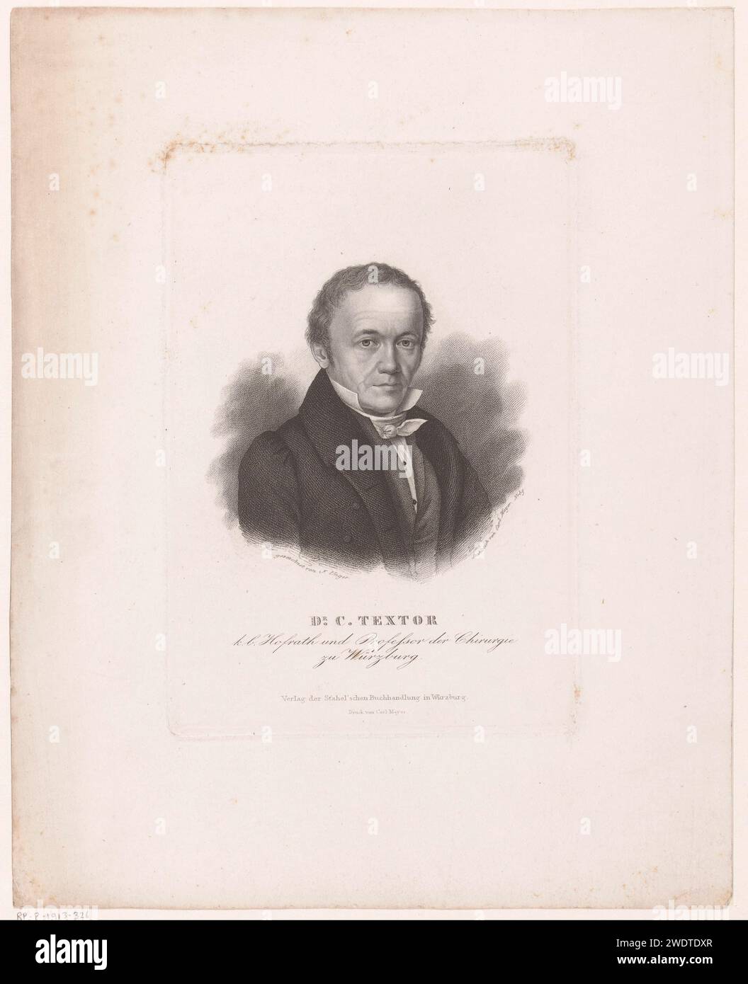 Portret Von Text, Carl Mayer, After J. SUG, 1816 - 1868 print Print ...