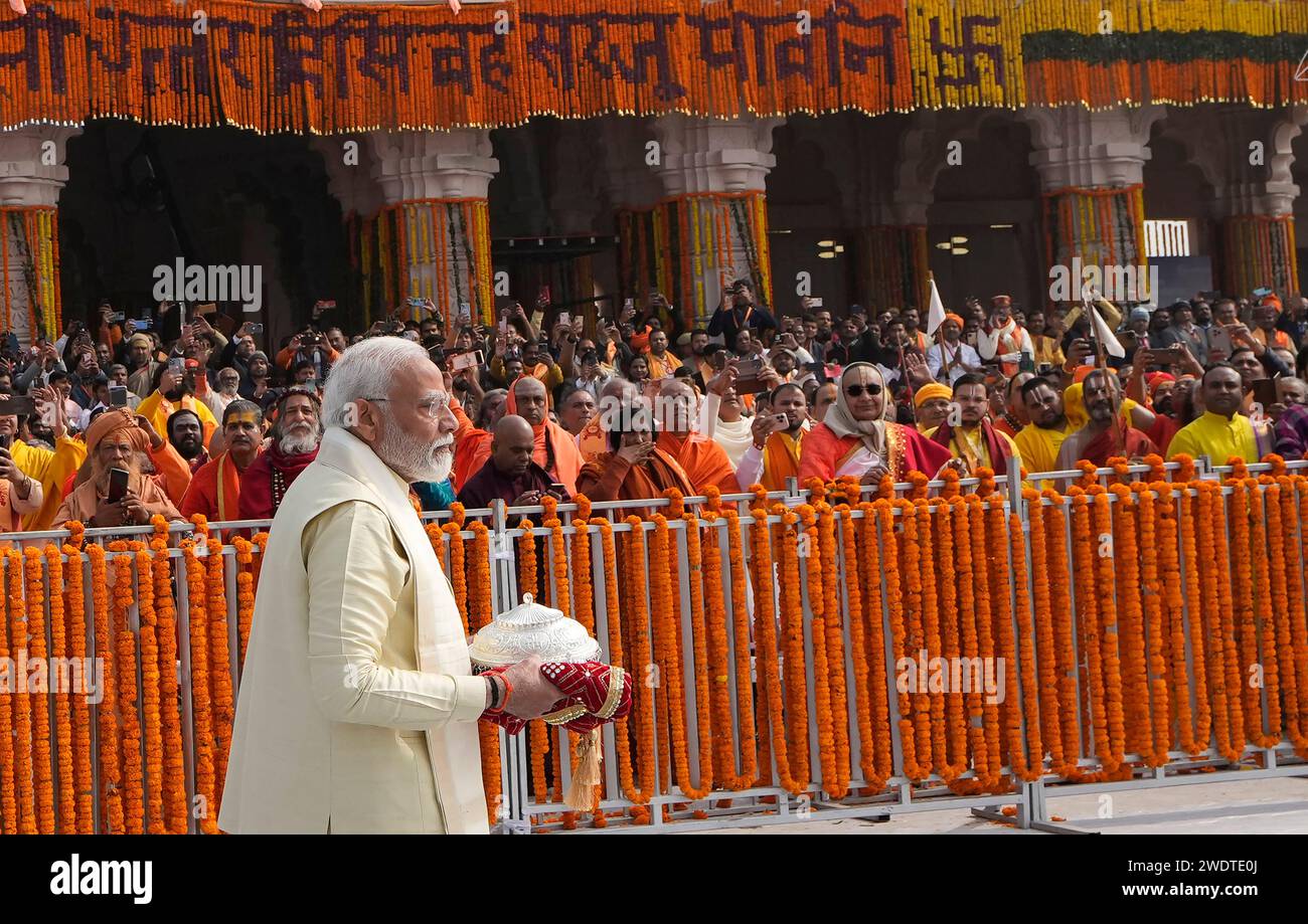 Indian Prime Minister Narendra Modi, arrives to lead the opening of a ...