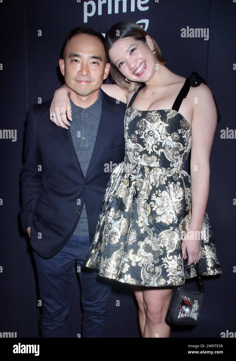 New York, NY, USA. 21st Jan, 2024. Melvin Mar and Peyton Elizabeth Lee ...