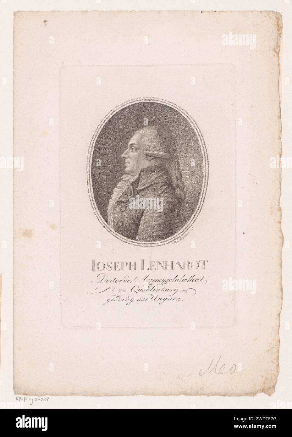 Portrayed van Joseph Lenhardt, Medardus Thoert, 1775 - 1814 print ...