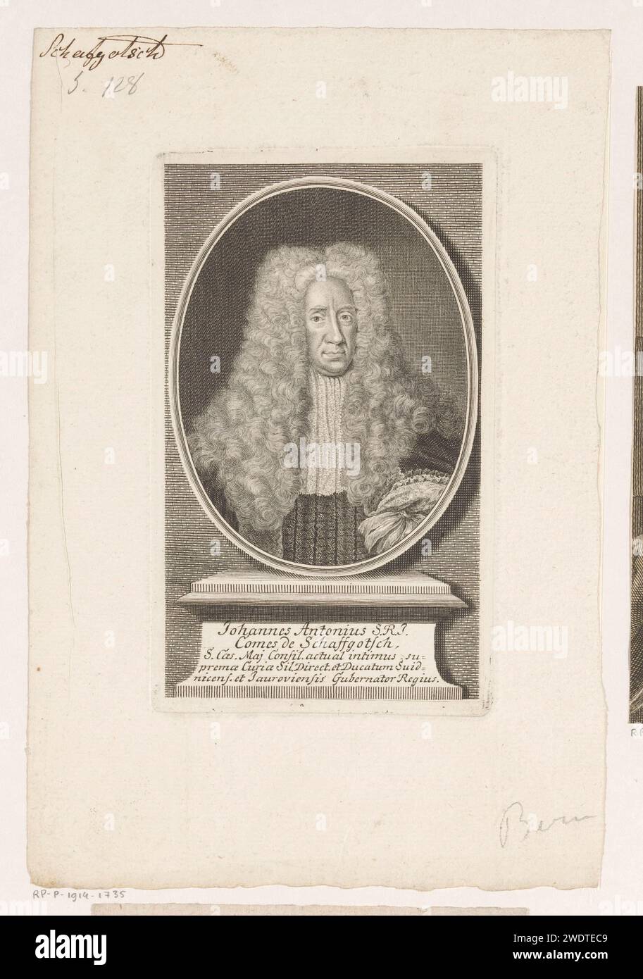 Portrait of Johann Anton, Graf von Schaffgotsch, Martin Berbigeroth ...