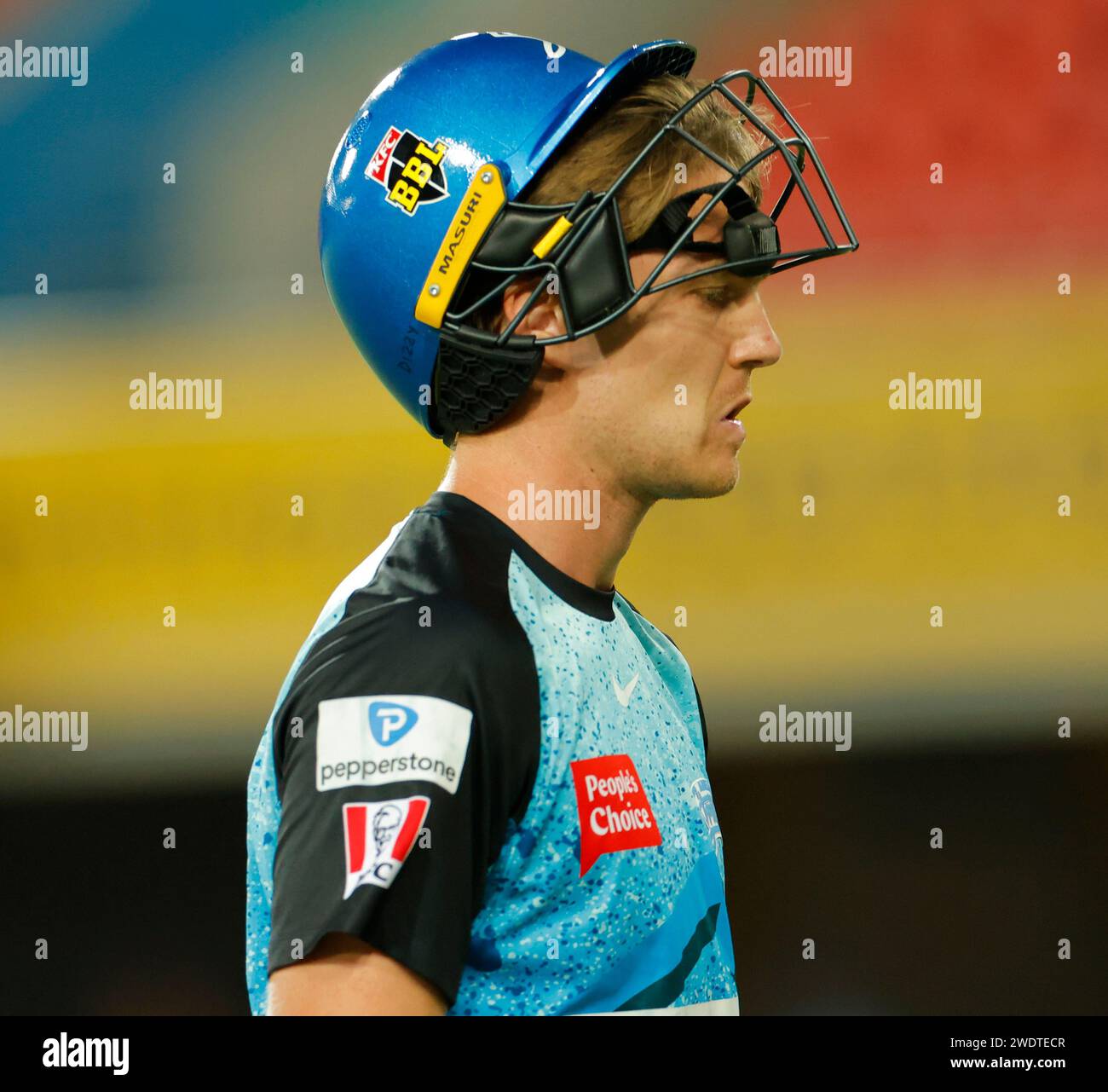 Gold Coast, Australia. 22nd Jan 2024. Henry Thornton caught by Paul ...