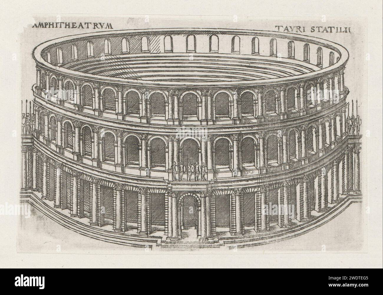 The amphitheater of Statilius Taurus in Rome, Jacques Androuet, 1584 ...