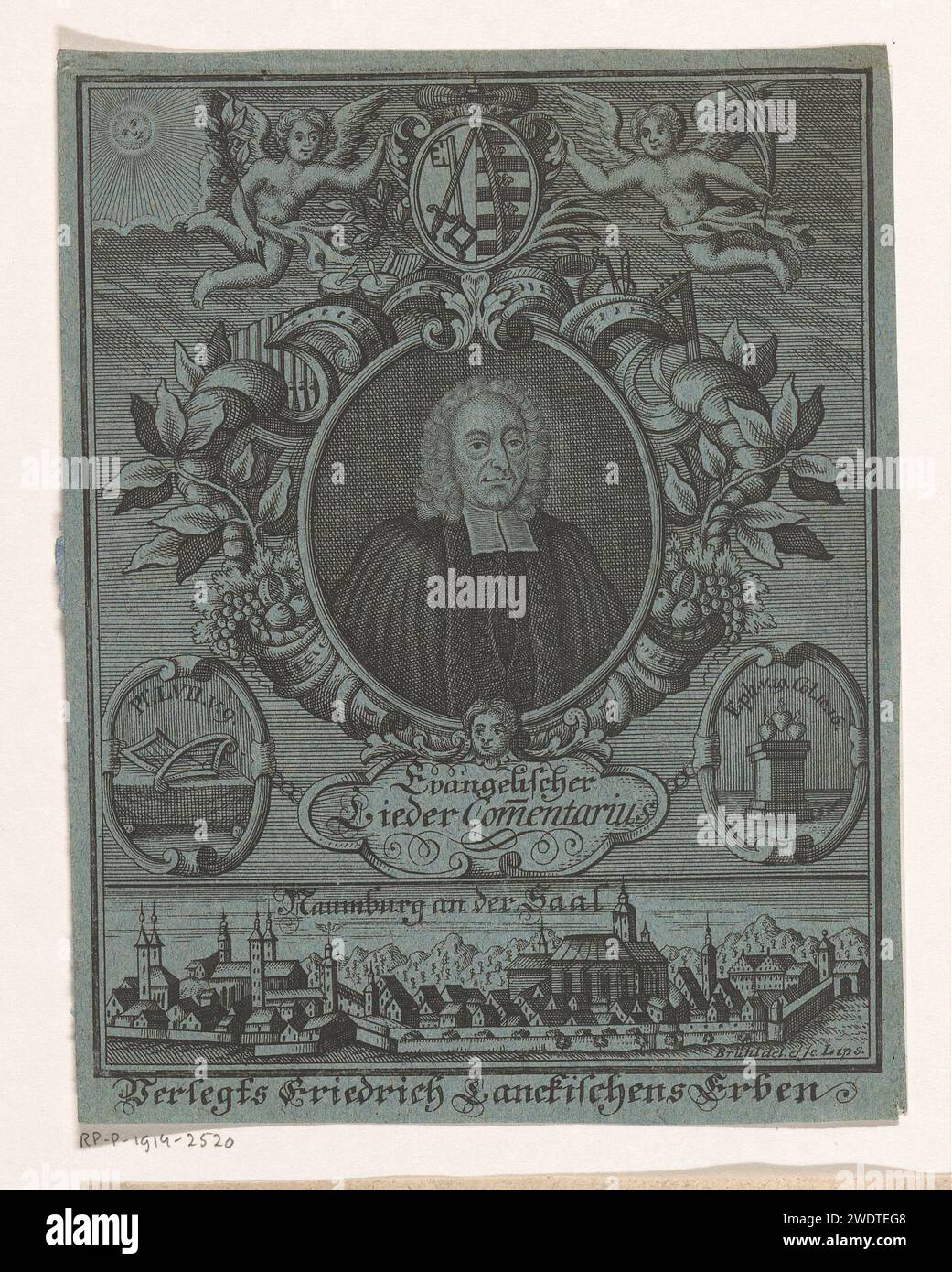 Portrait of Johann Martin Schamel, Johann Benjamin Brühl, 1724 print ...