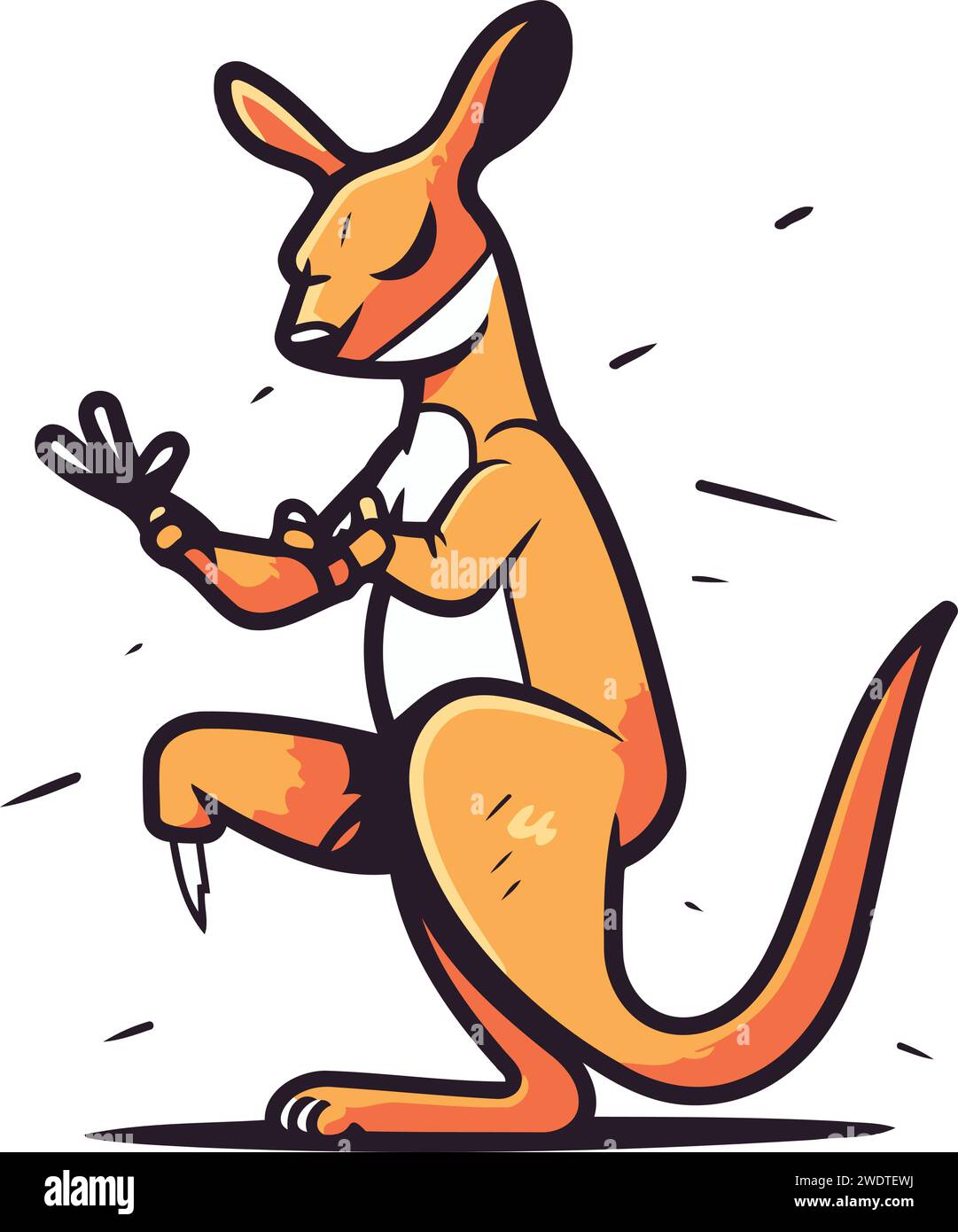 Cartoon kangaroo jumping Cut Out Stock Images & Pictures - Alamy