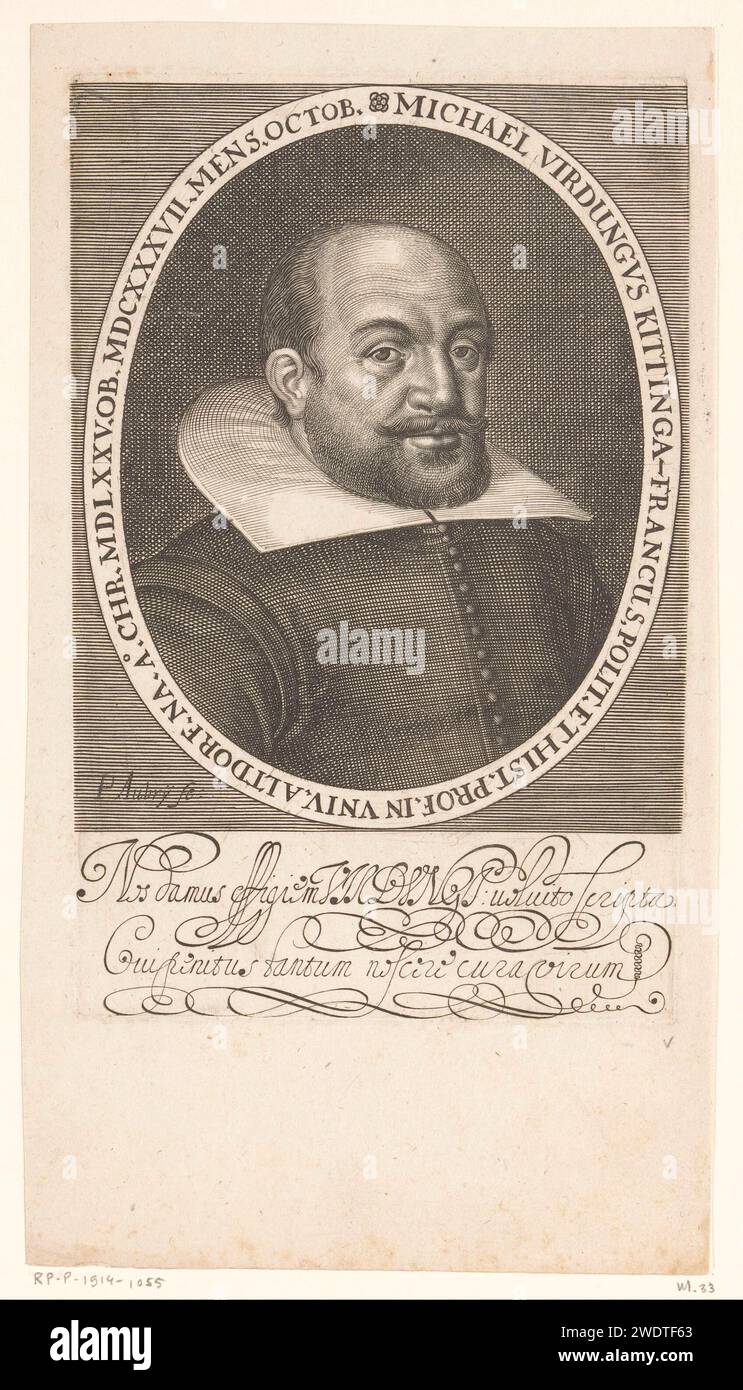 PortraT van Michael Virtung, Peter Aubry (III), 1637 - 1686 print ...