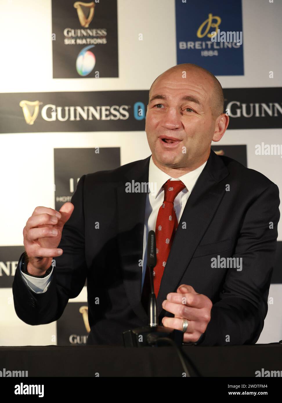 England head coach Steve Borthwick during the 2024 Guinness Men's Six Nations Launch at the ...
