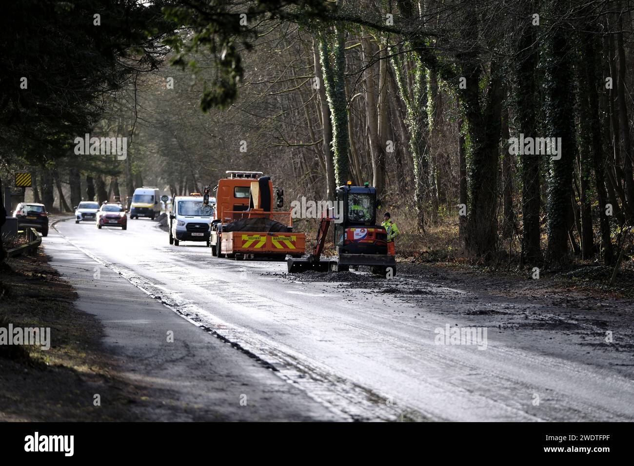 Jedburgh, UK. 22nd Jan, 2024. Storm Isha being blamed as overnight ...