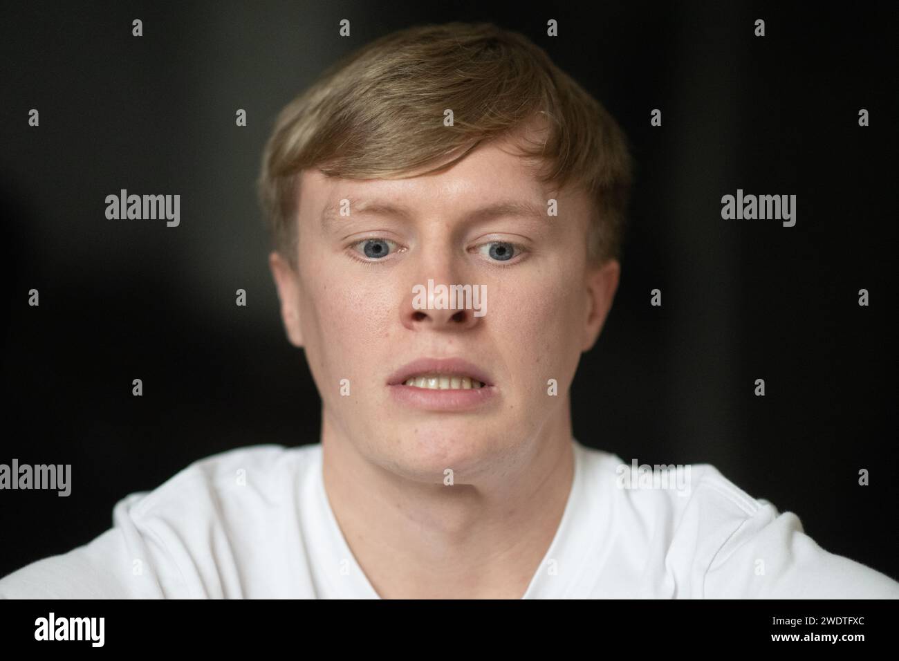 18 January 2024, Baden-Württemberg, Crailsheim: Influencer Liam ...