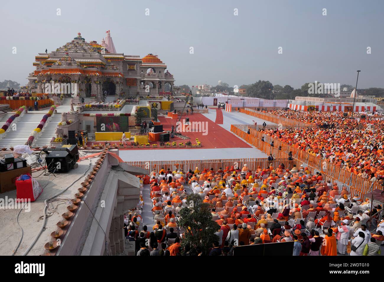 A view of the audience during the opening of a temple dedicated to ...