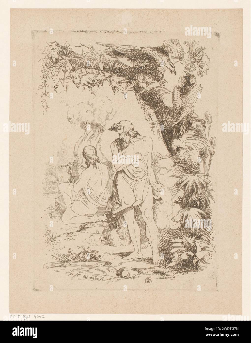 Offer from Cain and Abel, Heinrich Vianden, 1844 print Belgium ...