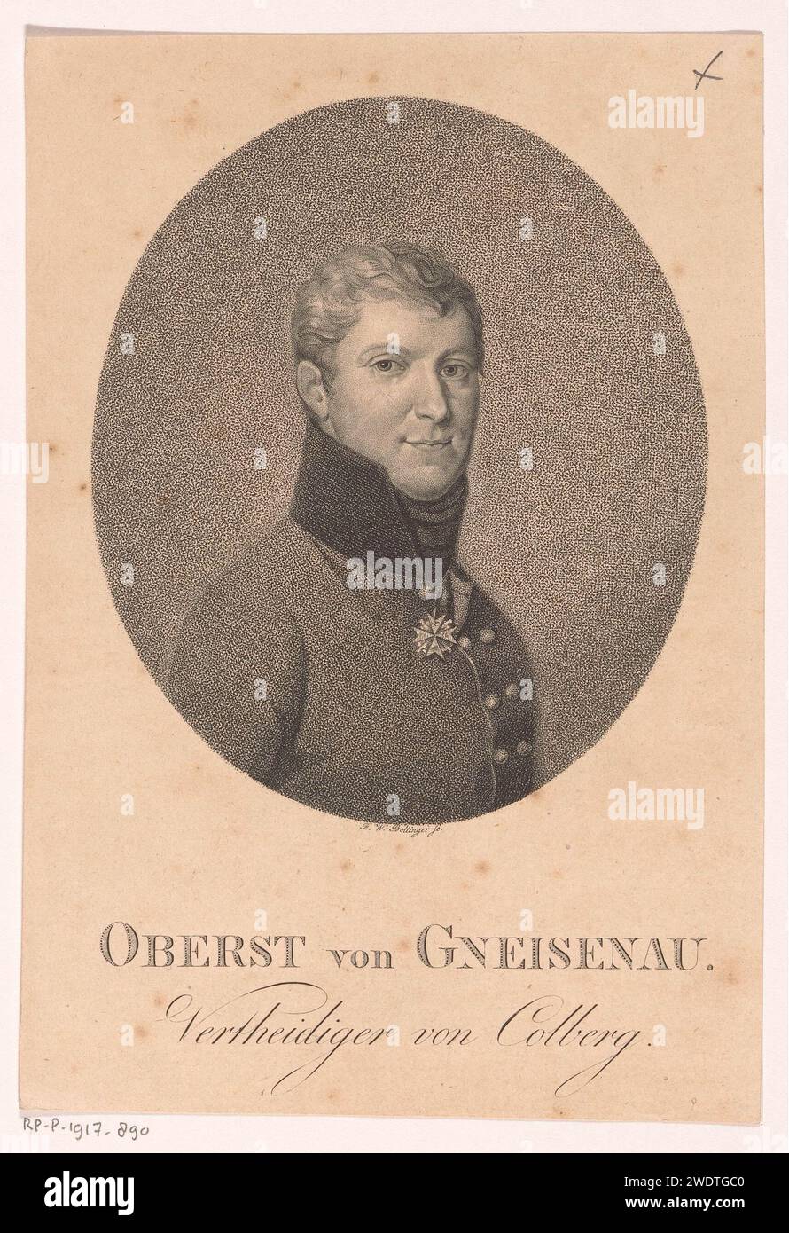PortraT van August Wilhelm Antonius Neidhardt von Gneisenau, Friedrich ...