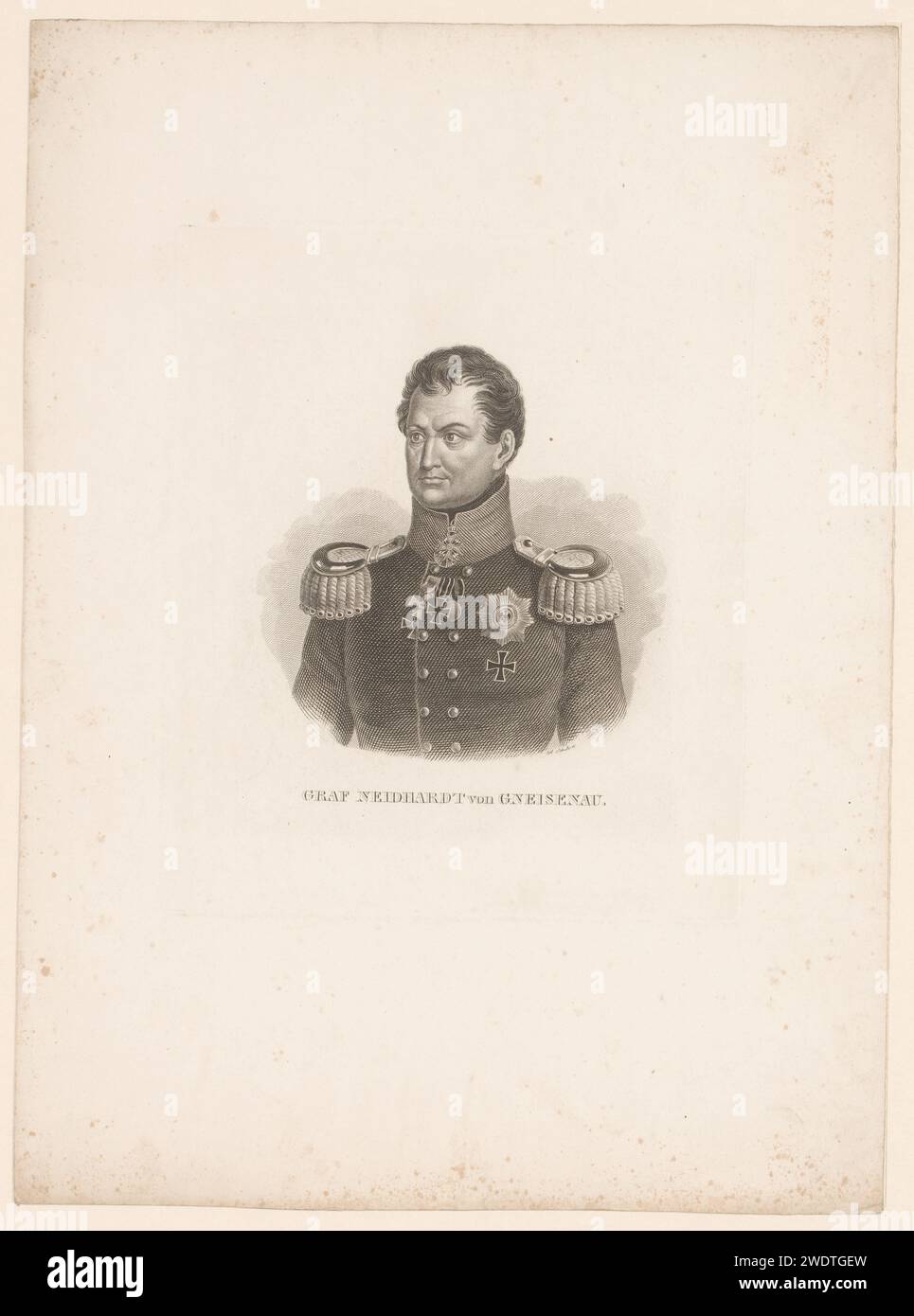 PortraT van August Wilhelm Antonius Neidhardt, Graaf von Gneisenau ...