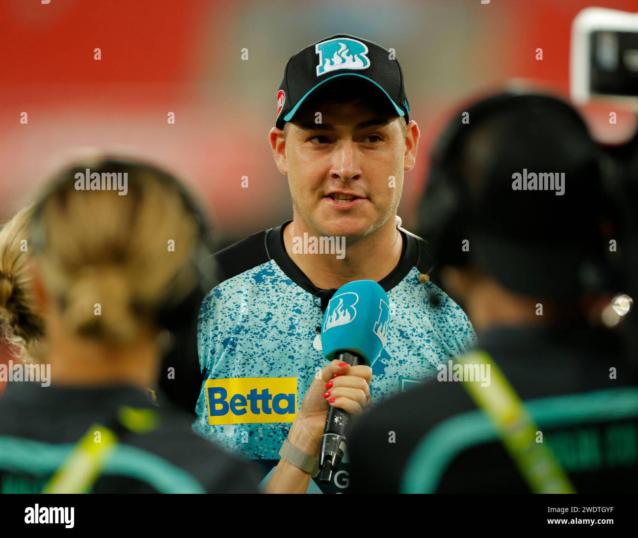 Gold Coast, Australia. 22nd Jan 2024. Matt Renshaw (77 Brisbane Heat ...