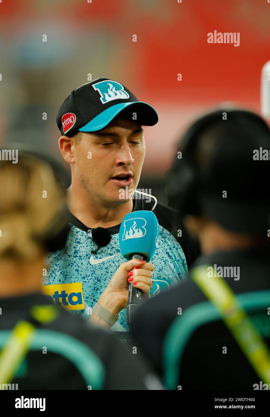 Gold Coast, Australia. 22nd Jan 2024. Matt Renshaw (77 Brisbane Heat ...
