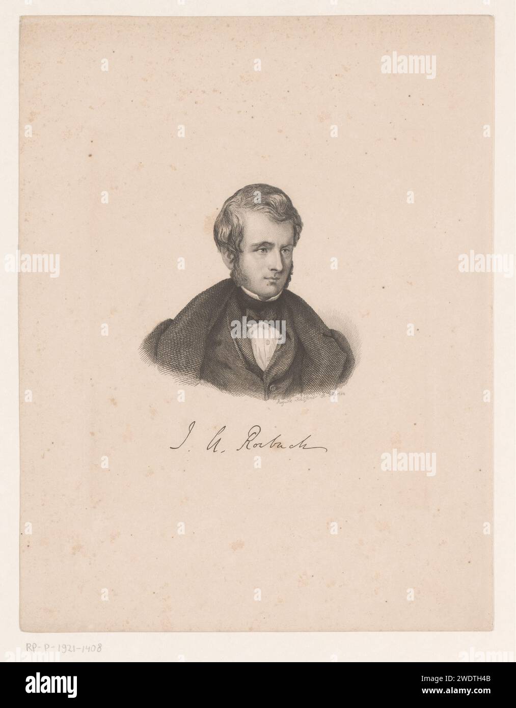 Portrait van John Arthur Roebuck, Auguste Hüssener, 1812 - 1877 print ...