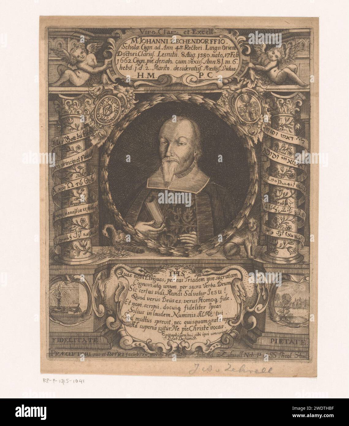 Portrait van Johannes Zechendorff, Johann Adam von Zehvell, 1600 - 1699 ...