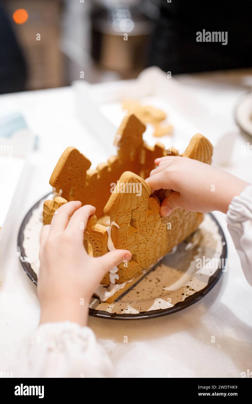 gingerbread hands master class child. High quality photo Stock Photo ...