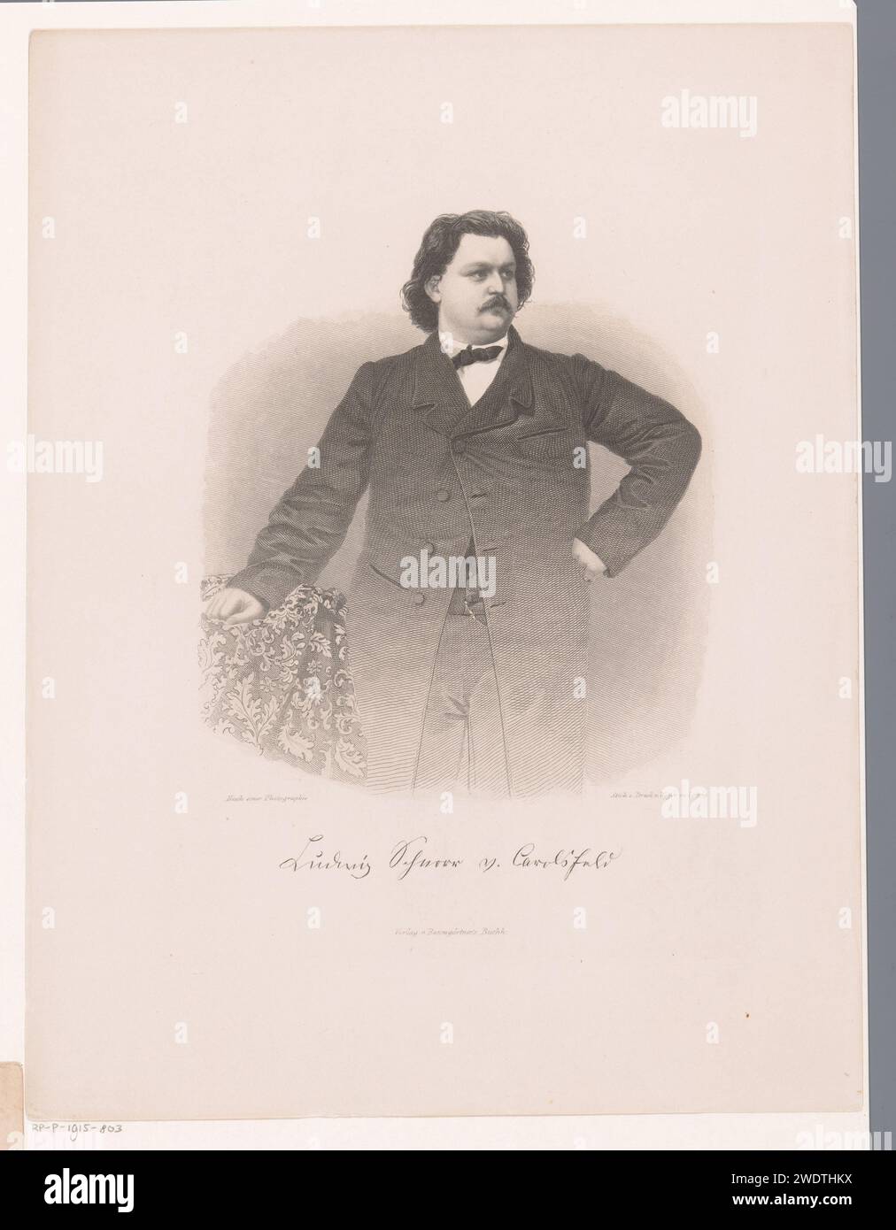 Portrait van Ludwig Schnorr from Carolsfeld, August Weger, After ...