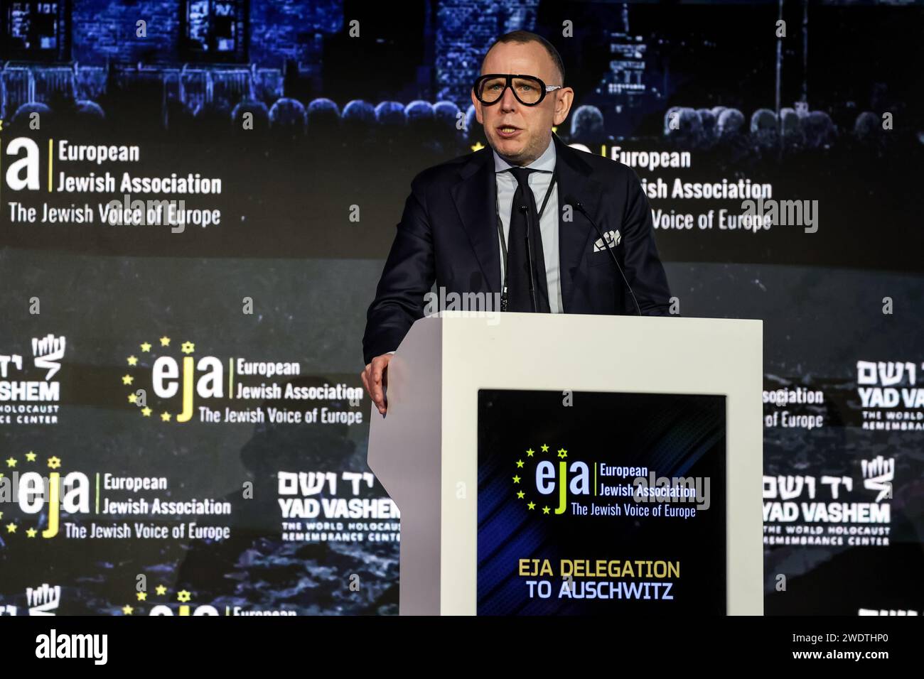 Krakow, Poland. 22nd Jan, 2024. EJA Jewish Leaders' Board Vice-Chairman ...