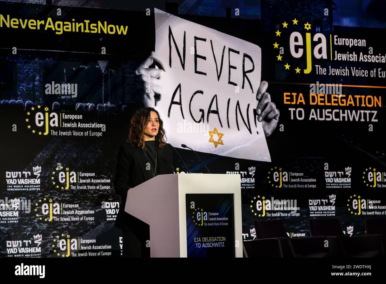 Krakow, Poland. 22nd Jan, 2024. President of Madrid, H.E. Isabel Díaz ...